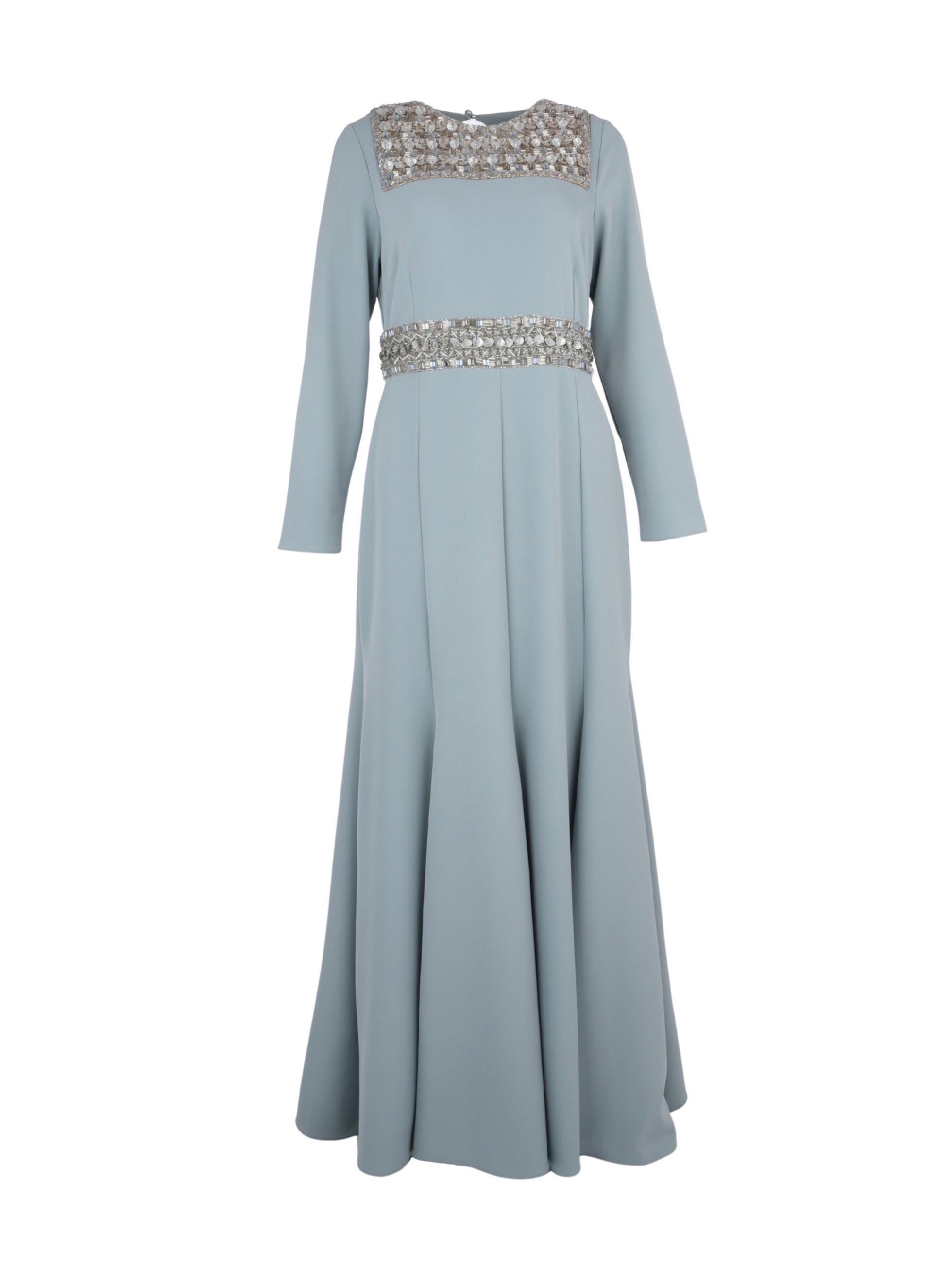 Rubaiyat – HAND EMBROIDERD CHEST LONG SLEEVES OFF SHOULDER DRESS FULL ...