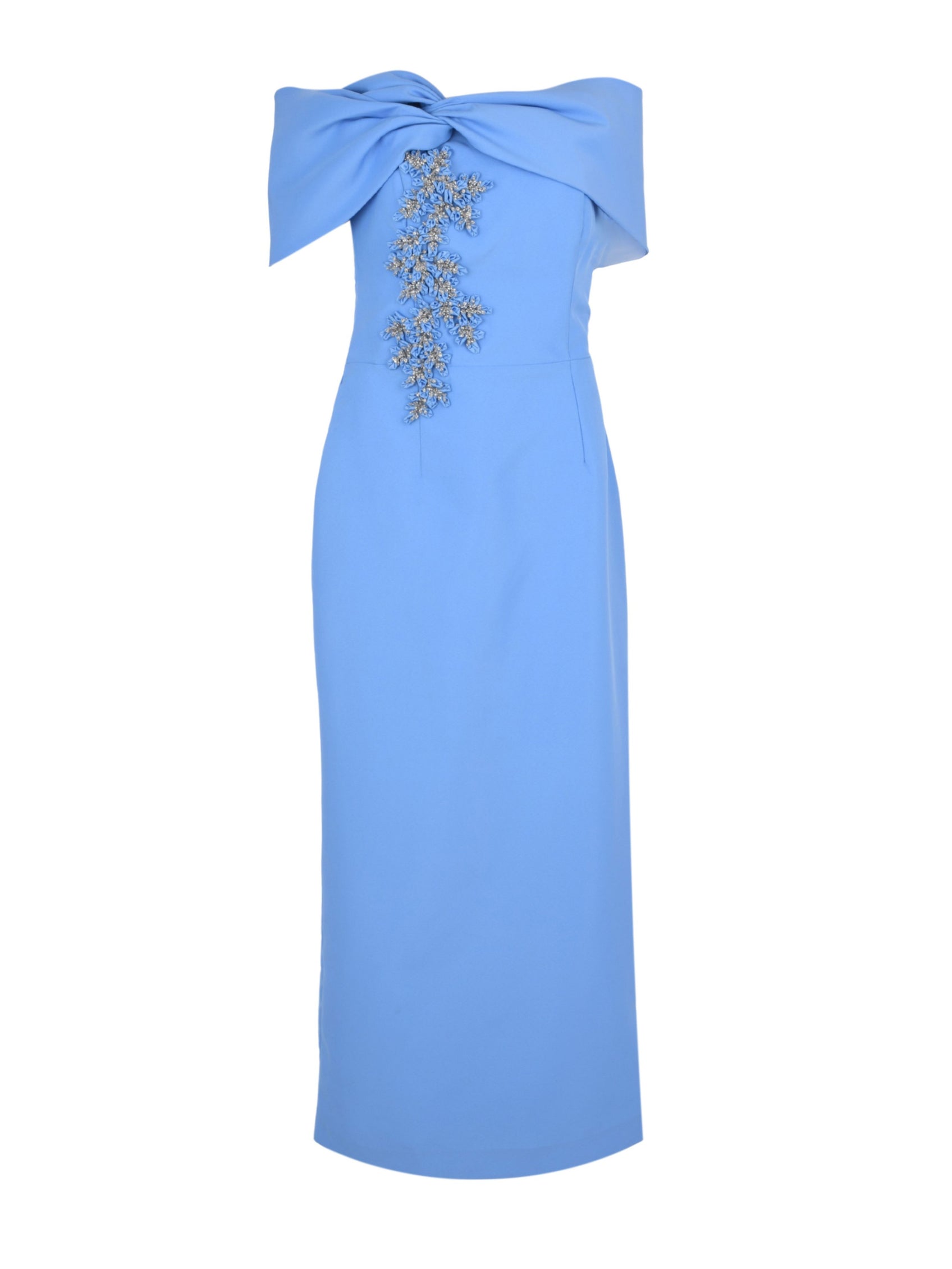 Rubaiyat – 3D HAND EMBROIDERD CHEST SHORT SLEEVES OFF SHOULDER DRESS ...