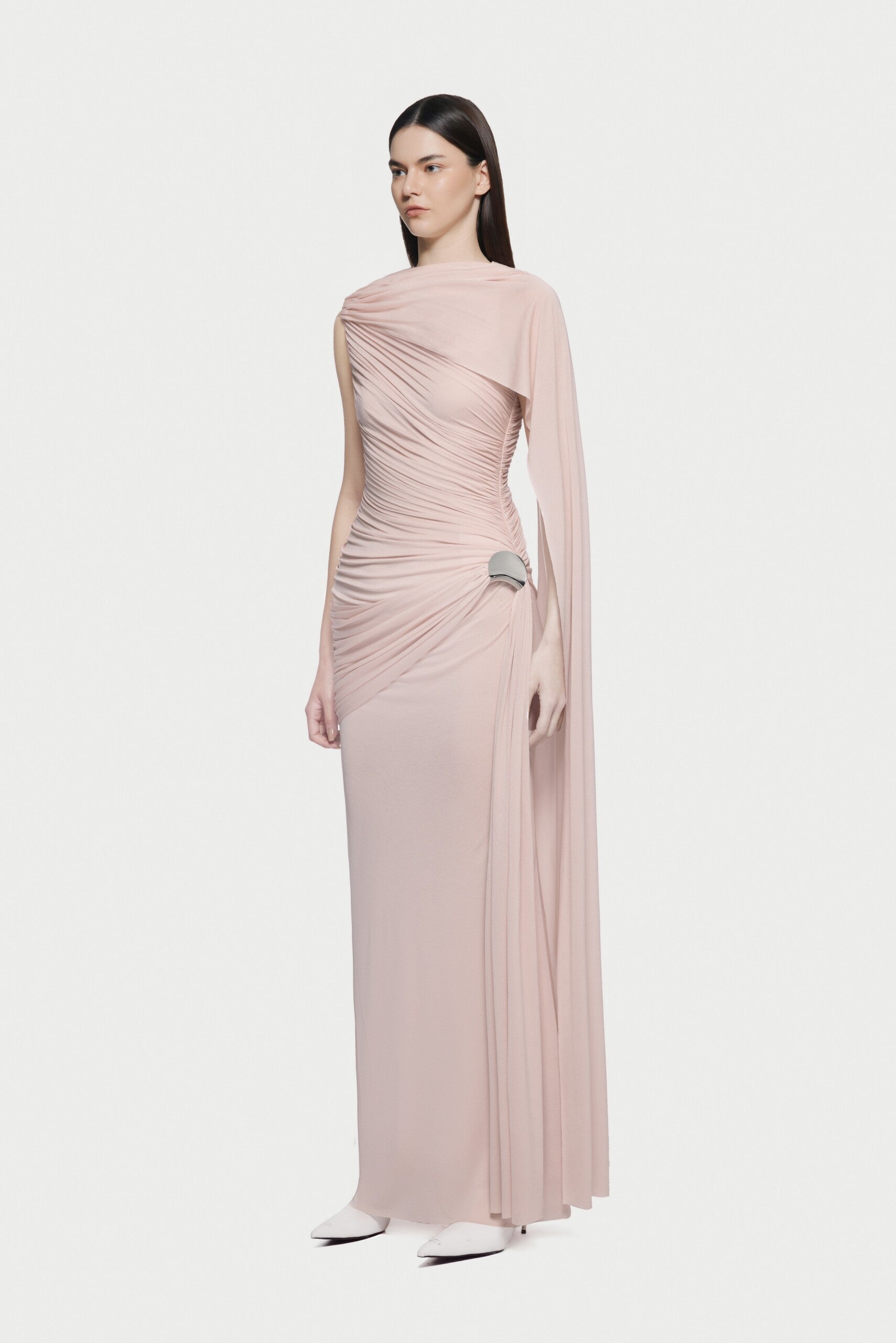 Rubaiyat – SLEEVELESS FORM-FITTING LONG DRESS WITH ASYMETRICAL FLAP AND ...
