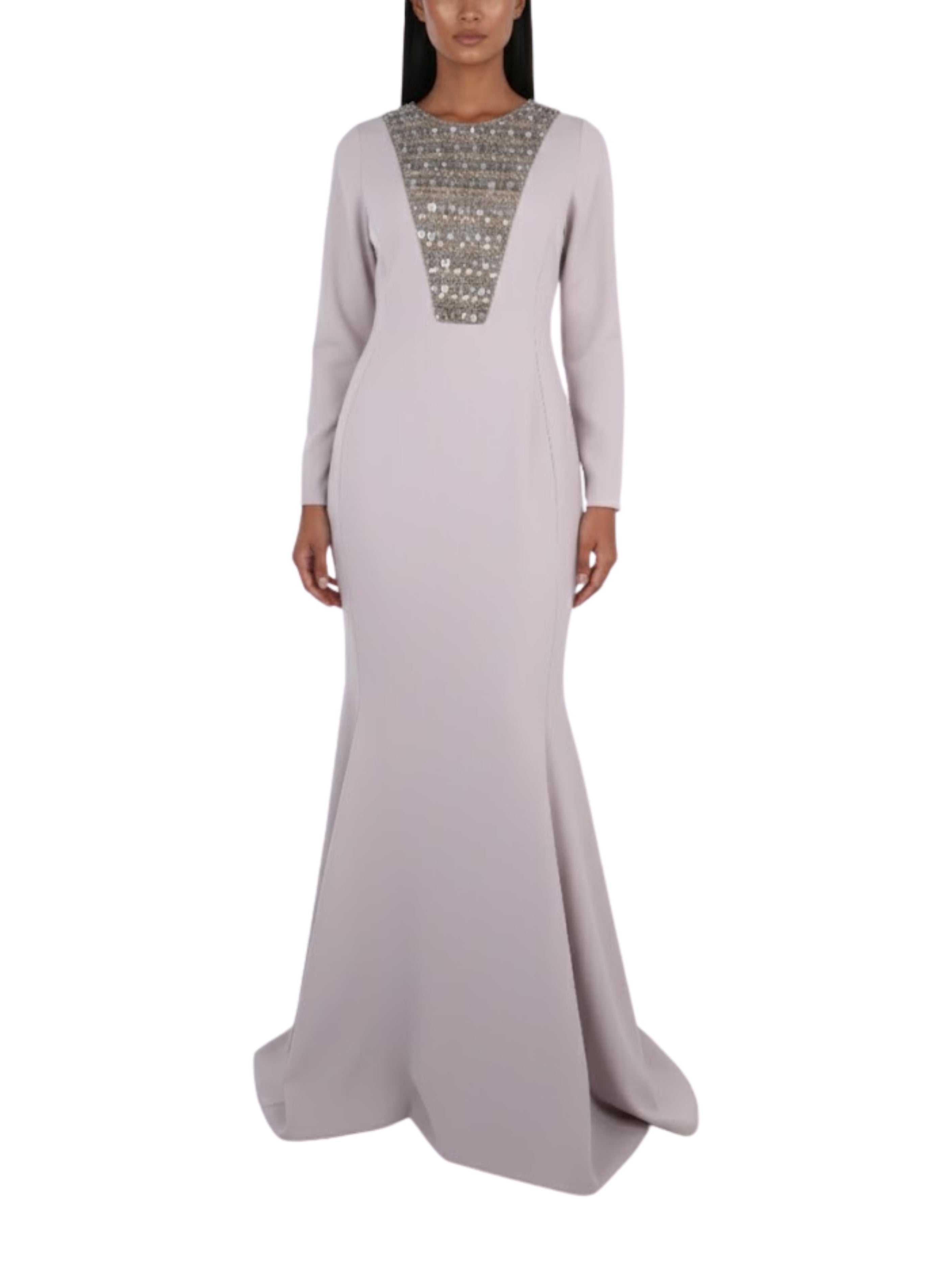 Rubaiyat – HAND EMBROIDERD CHEST LONG SLEEVES OFF SHOULDER DRESS FULL ...